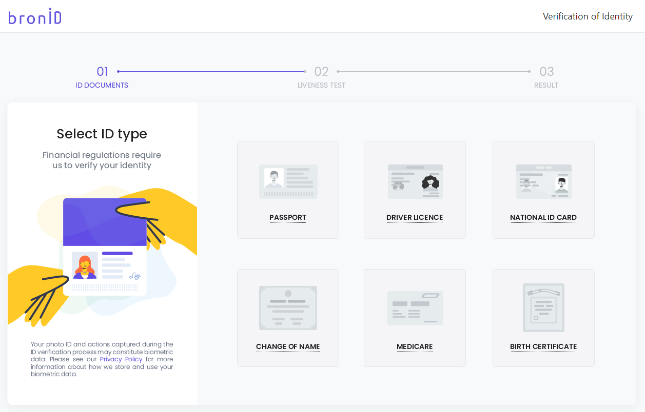 Complete an e-Document verification form